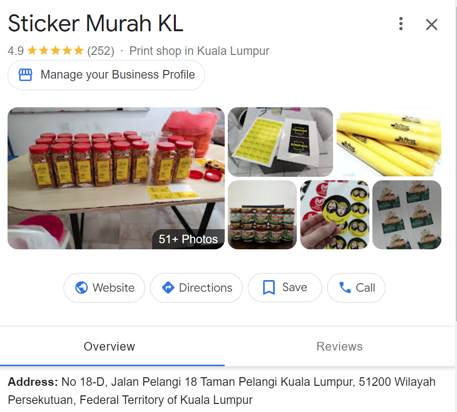 Sticker Murah KL – Sticker Murah KL – Pembekal Sticker Harga Borong